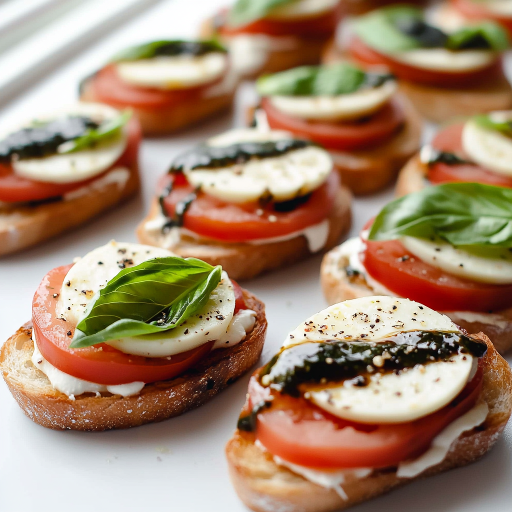 Caprese Crostini (Canapés)