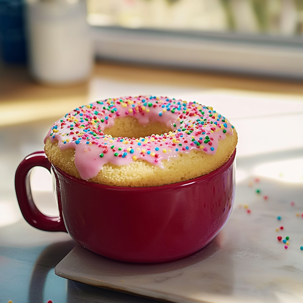 Sprinkle Donut Mug Cake