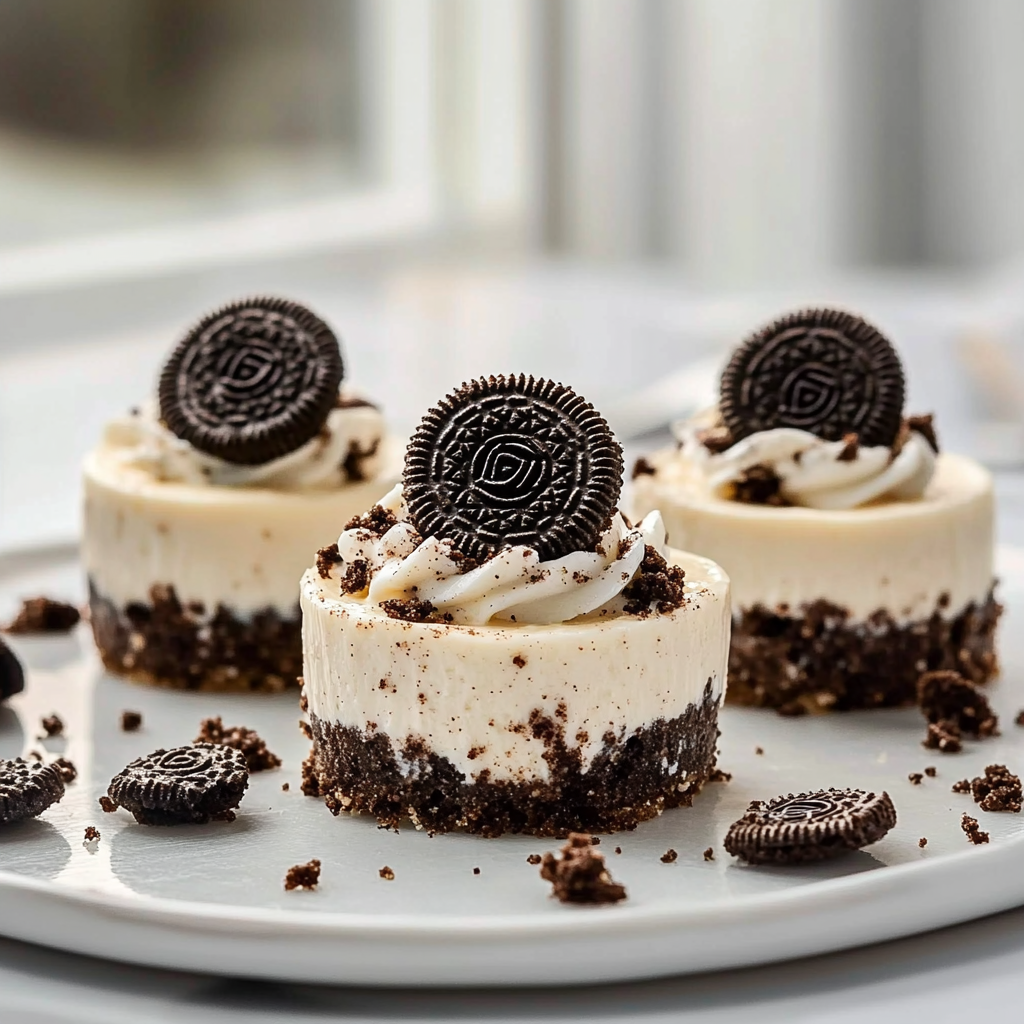 Mini No-Bake Oreo Cheesecakes