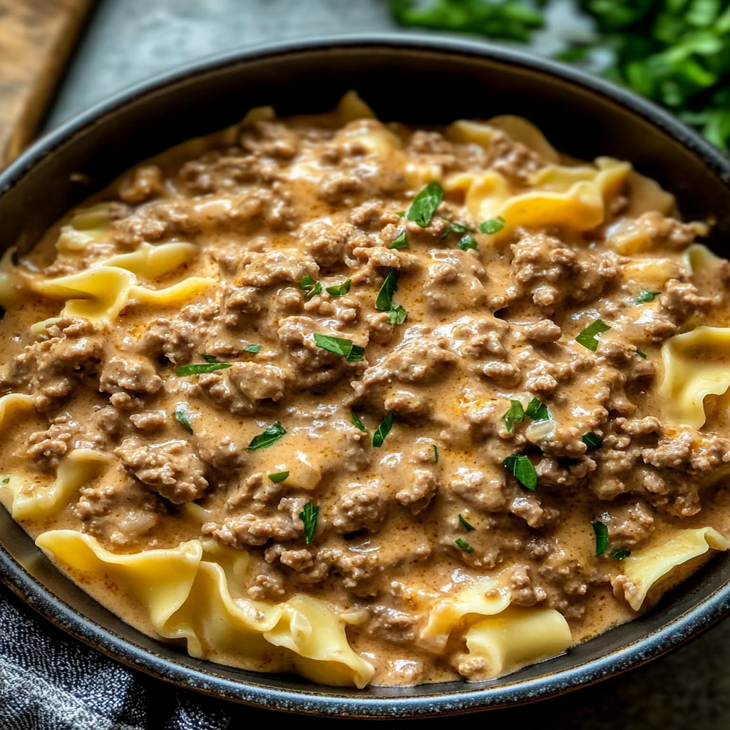 Beef Stroganoff with Ground Beef