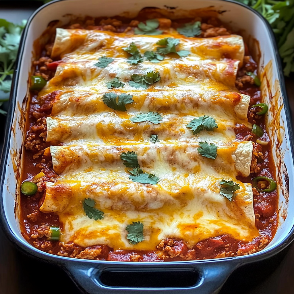 Easy Ground Beef Enchiladas
