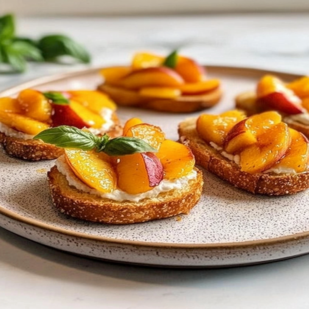 Peach Bruschetta – Sweet and Savory Summer Snacks