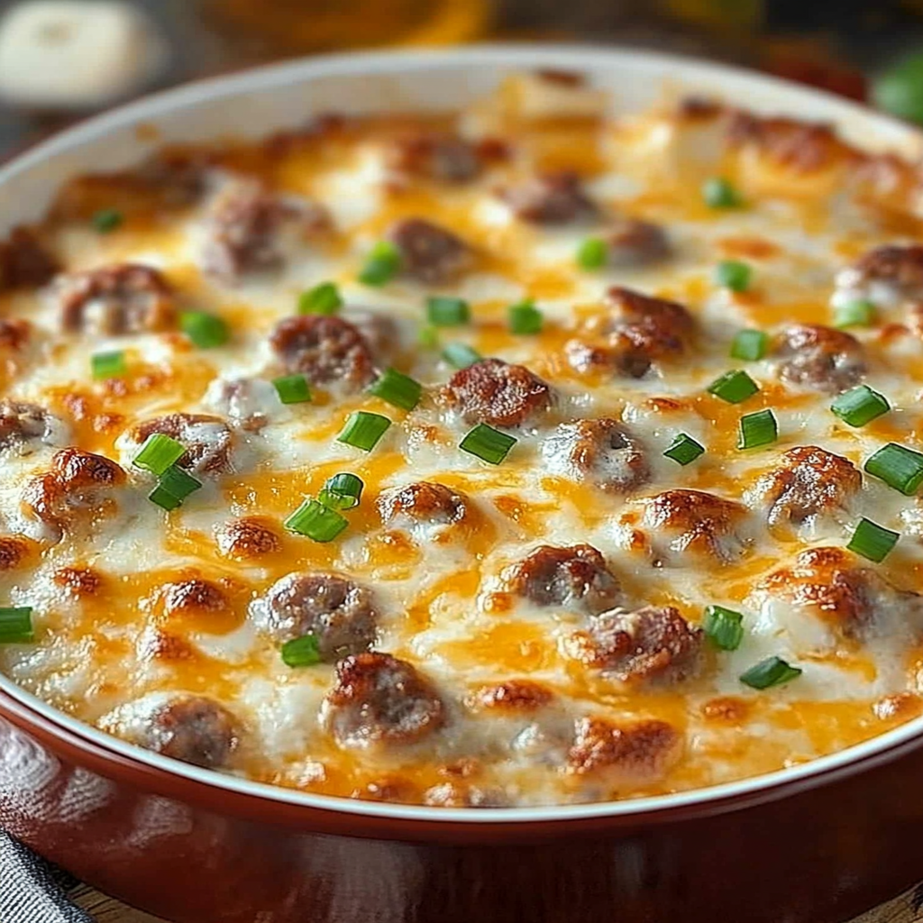 Hot Sausage Beer Cheese Dip