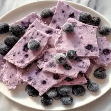 Huckleberry Frozen Yogurt Bark