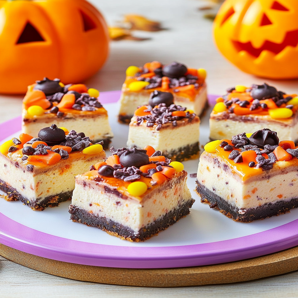 Pastel Halloween Cheesecake Bites