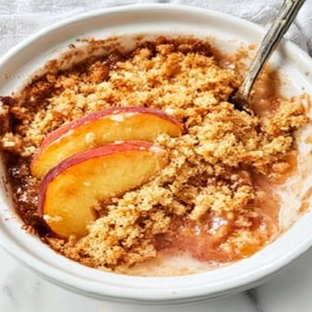 Baked Crumble Peach Dessert