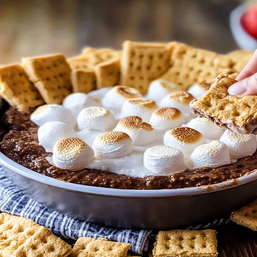 S'mores Dip with Marshmallow Top
