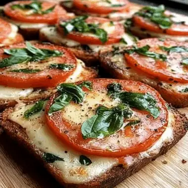 Tomato Basil Garlic Bread