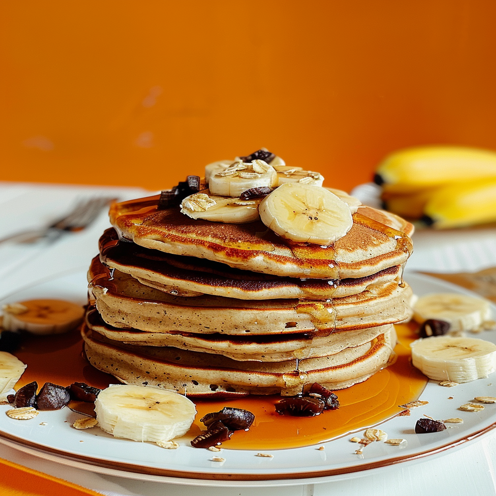 Vegan Banana Oat Pancakes