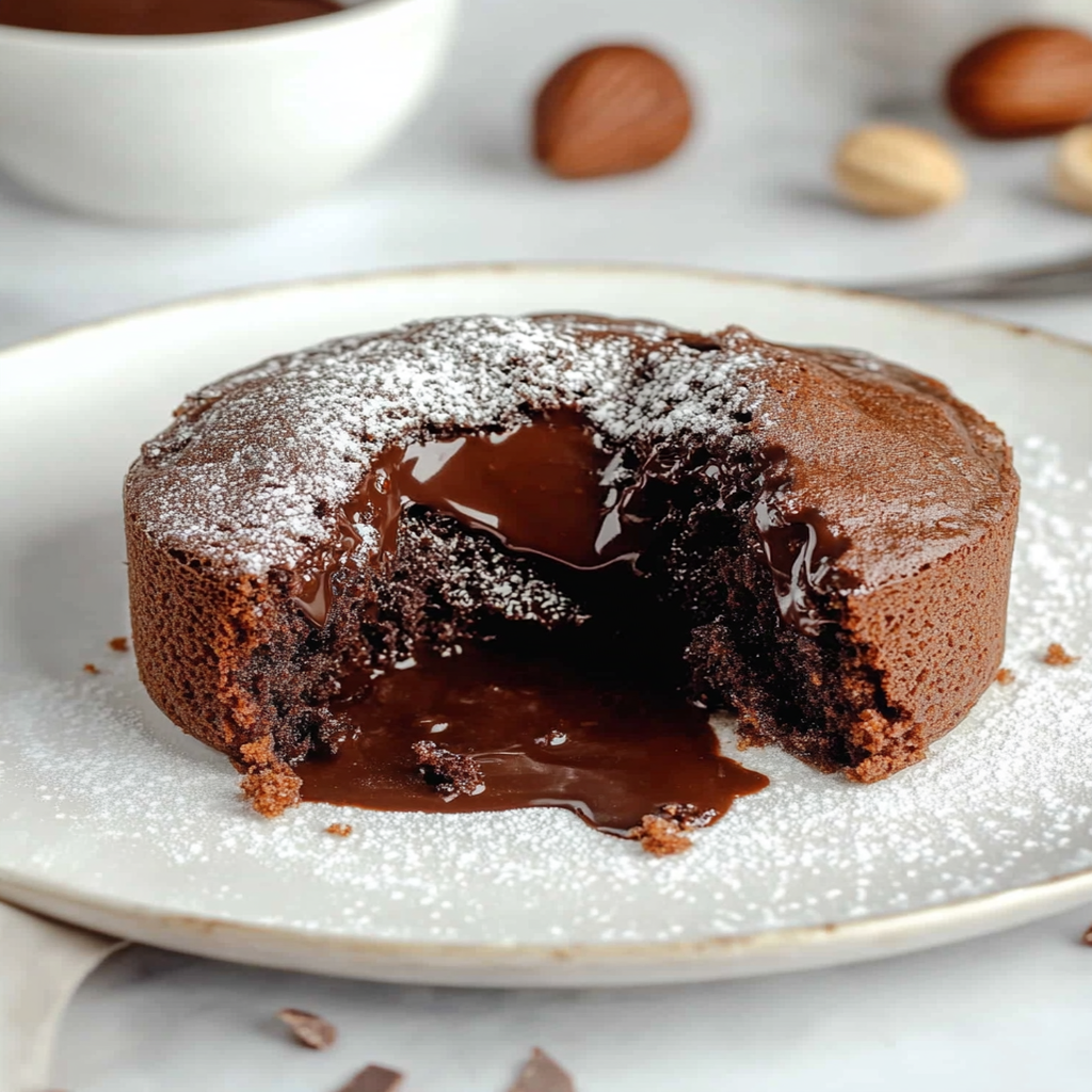 Hazelnut & Dark-Chocolate Lava Cake