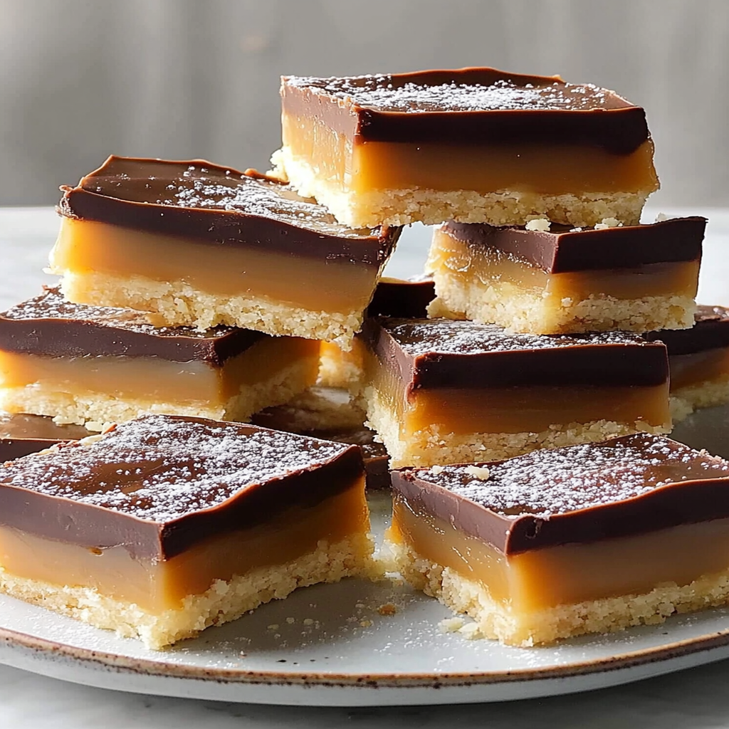 Millionaire Shortbread (Chocolate-Caramel-Nut Bars)