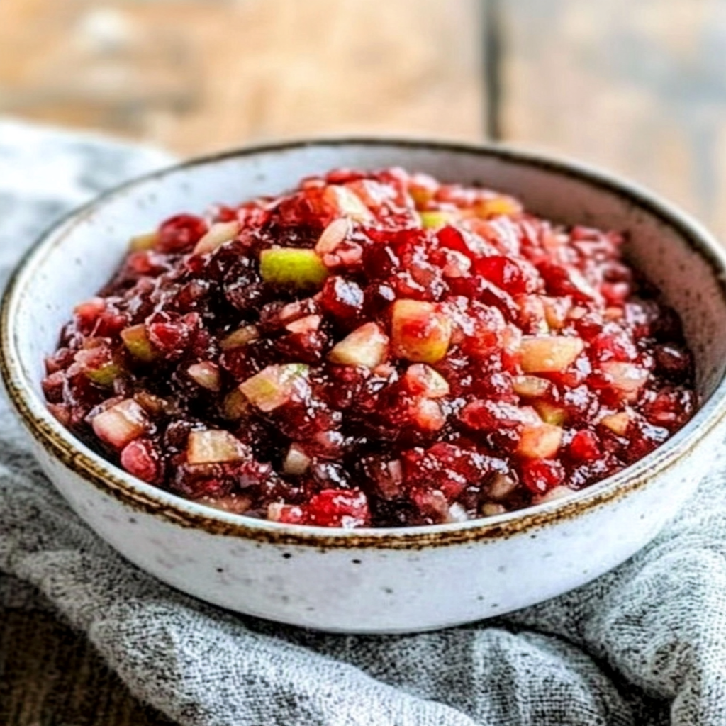Crunchy Apple Cranberry Relish