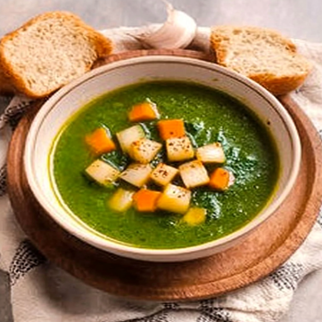 Garlic & Spinach Vegetable Soup